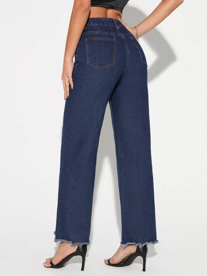 Jeans Azules Oscuro Barrel Leg para Mujer con Envío Gratuito de 2 Días ...